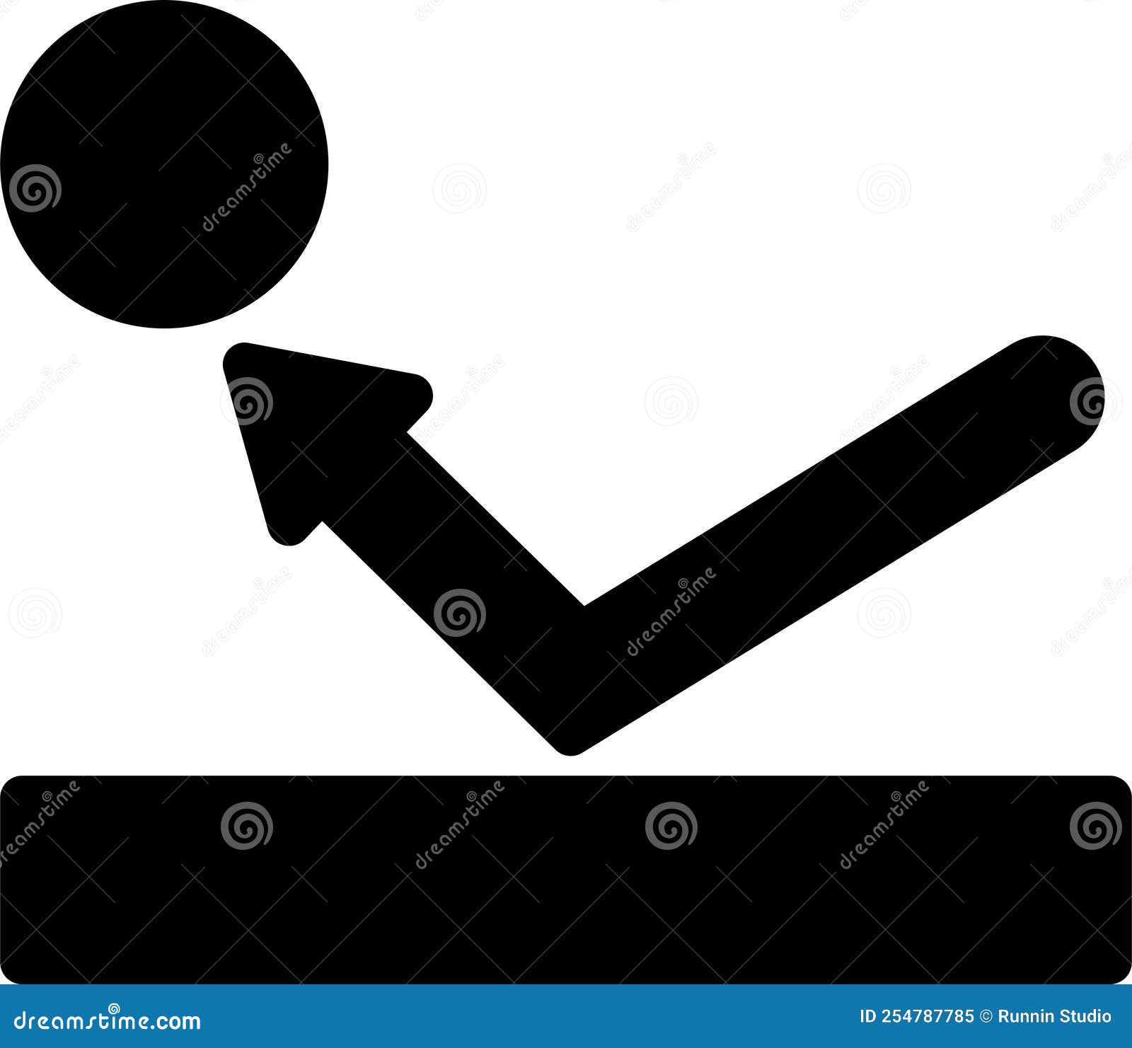 Bounce Ball Icon with Glyph Style Stock Vector - Illustration of ...