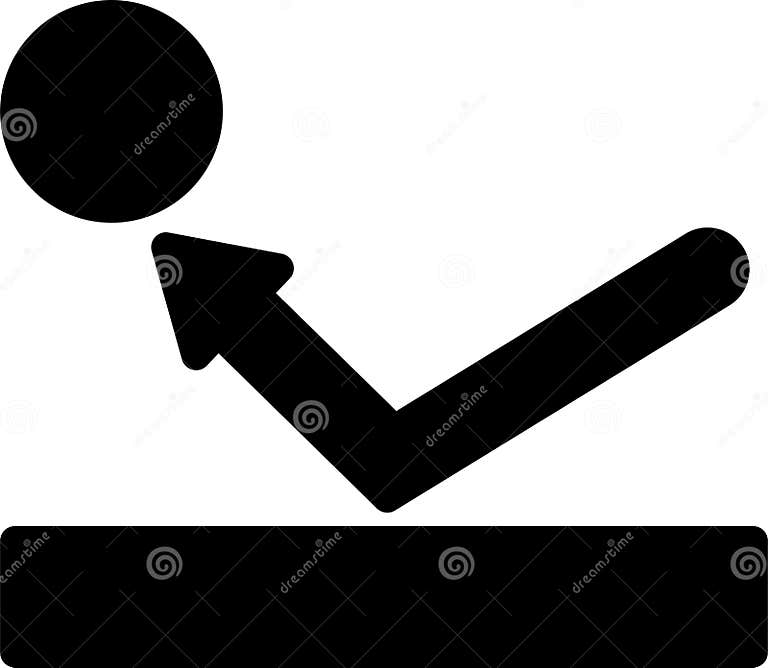 Bounce Ball Icon with Glyph Style Stock Vector - Illustration of ...
