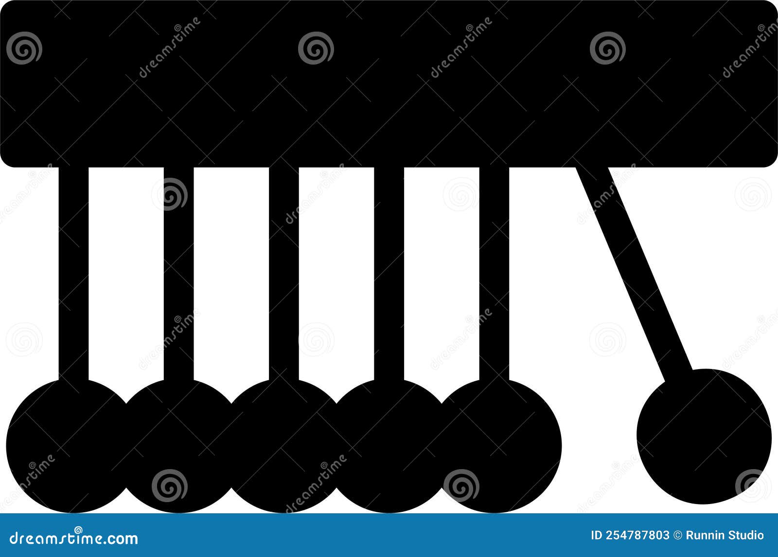 Pendulum Icon with Glyph Style Stock Vector - Illustration of action ...