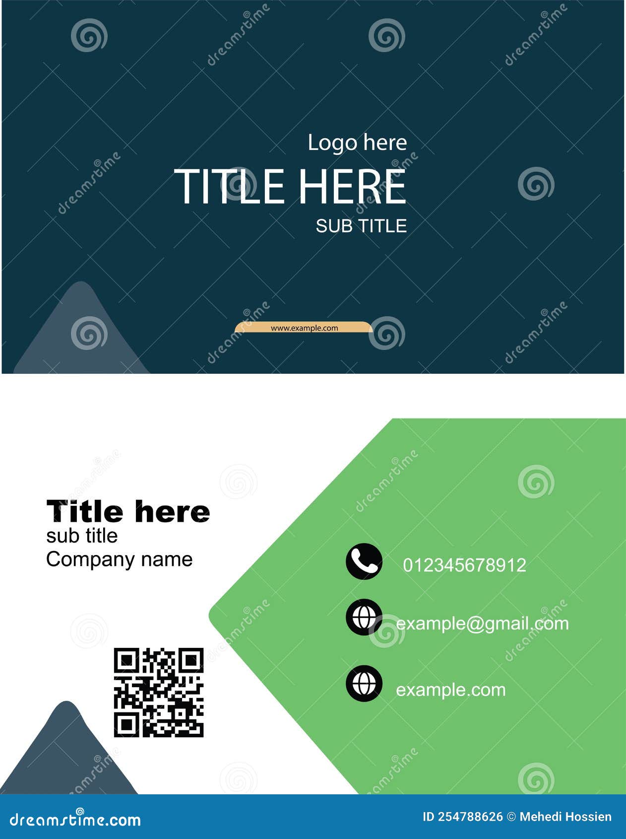 Creative Business Card Design Idea for Personal Details Editorial Photo ...