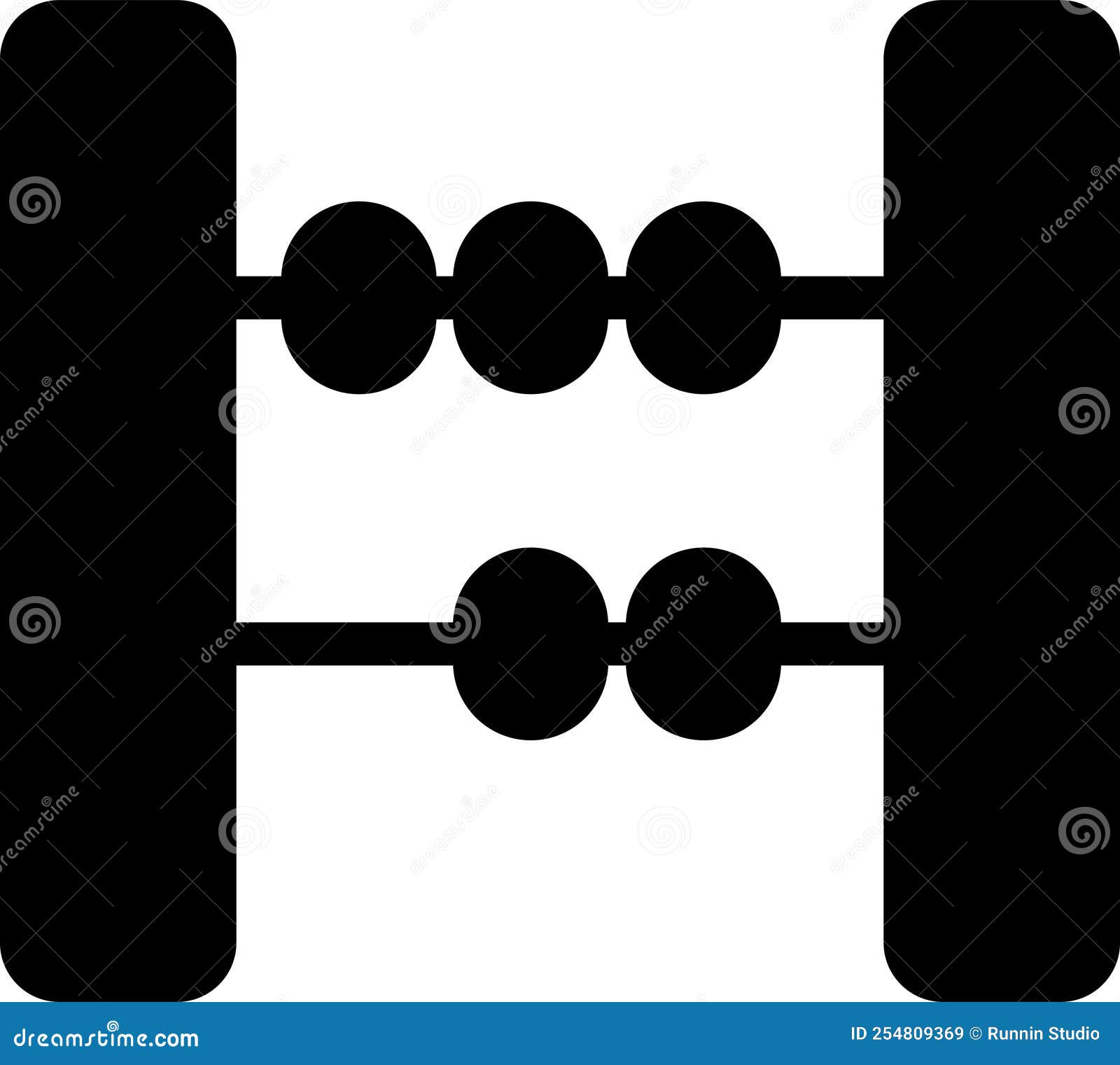 Abacus Icon with Glyph Style Stock Vector - Illustration of element ...
