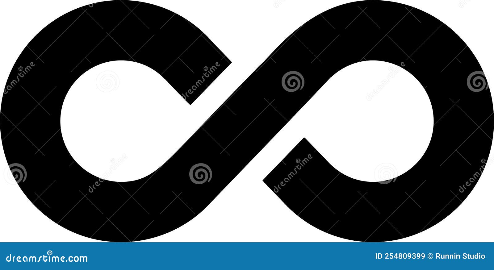 Infinity Icon with Glyph Style Stock Vector - Illustration of endless ...