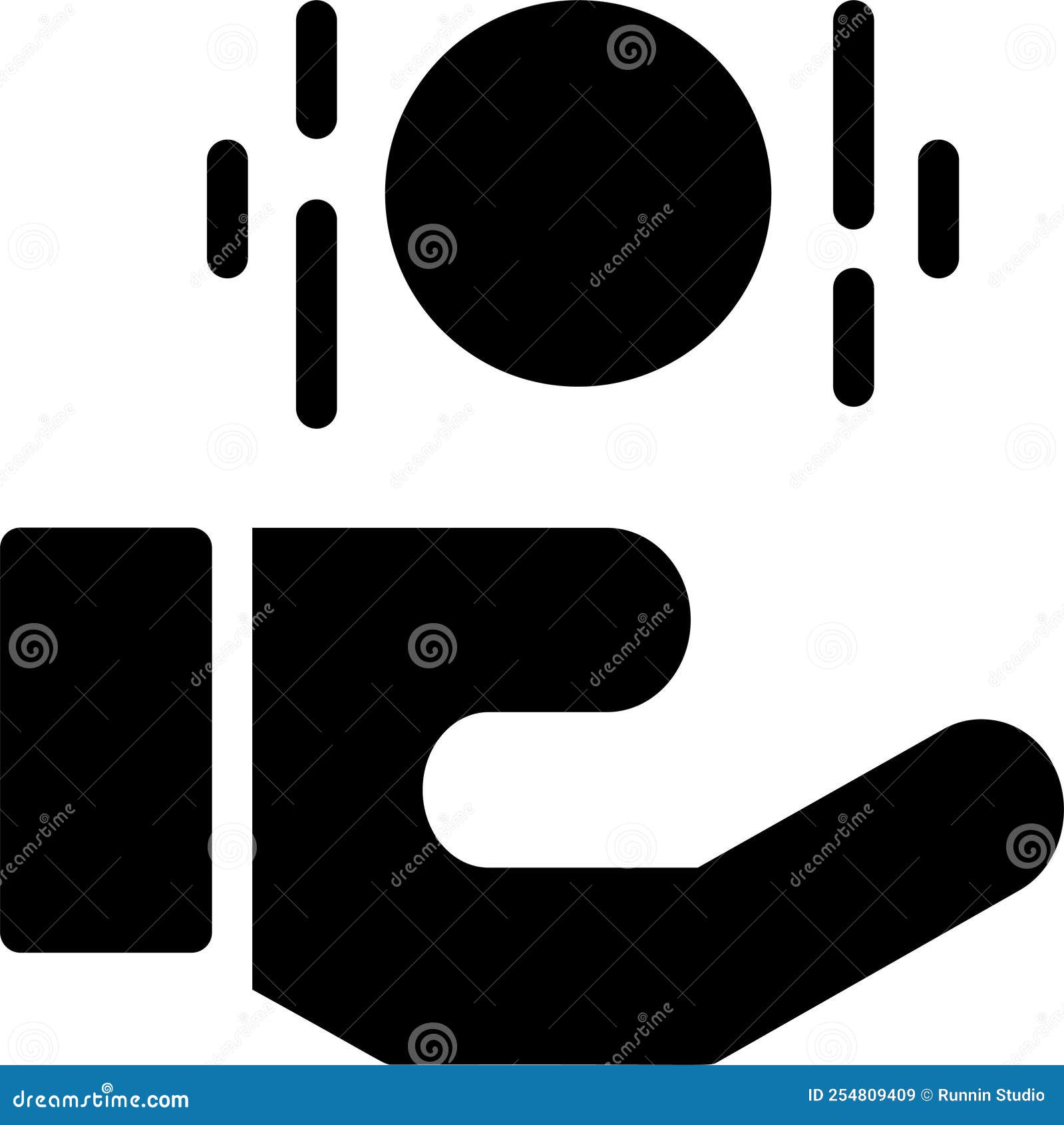 Falling Ball Icon with Glyph Style Stock Vector - Illustration of icon ...