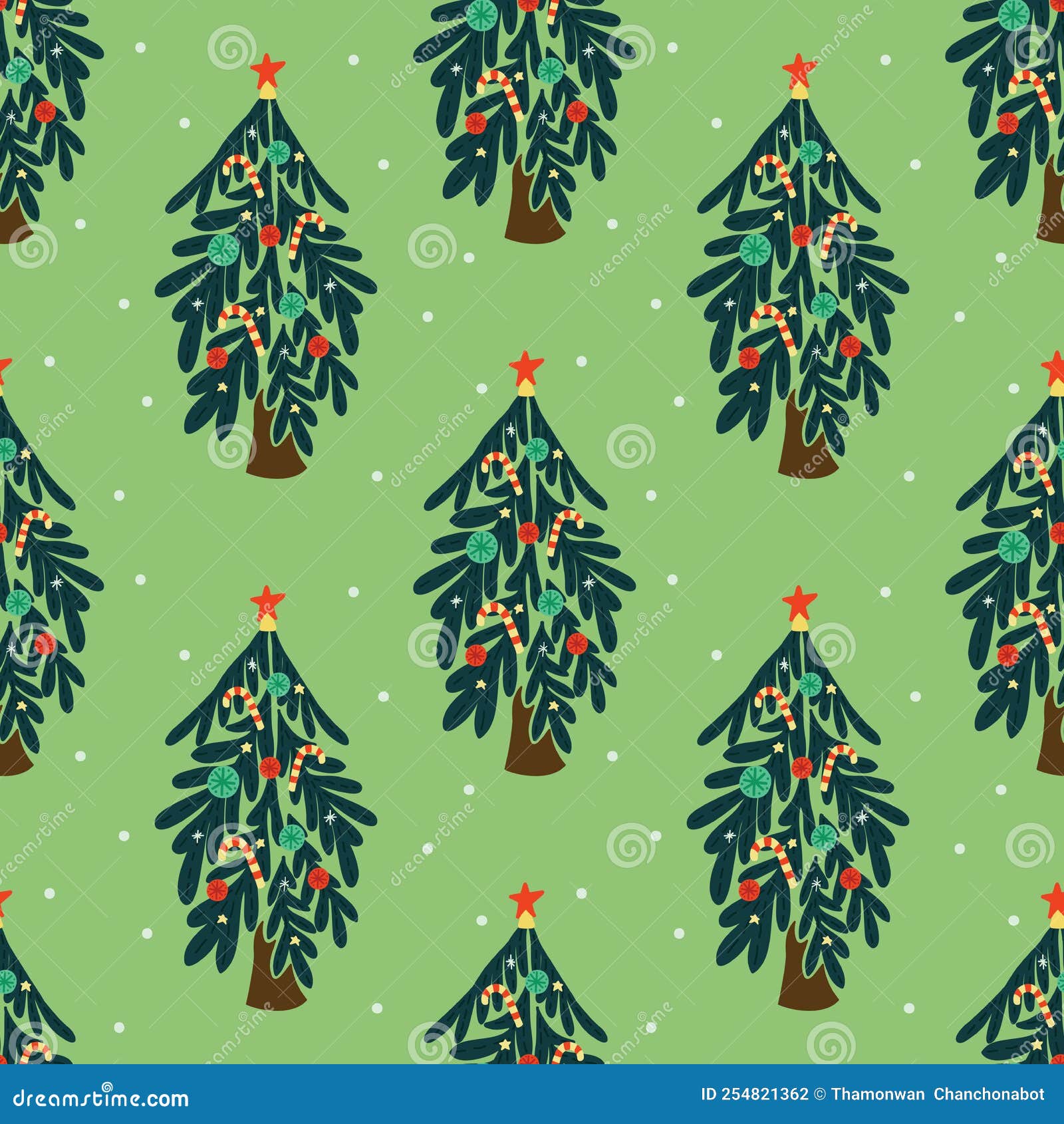 Cute Christmas Seamless Design Vector Stock Vector - Illustration of ...