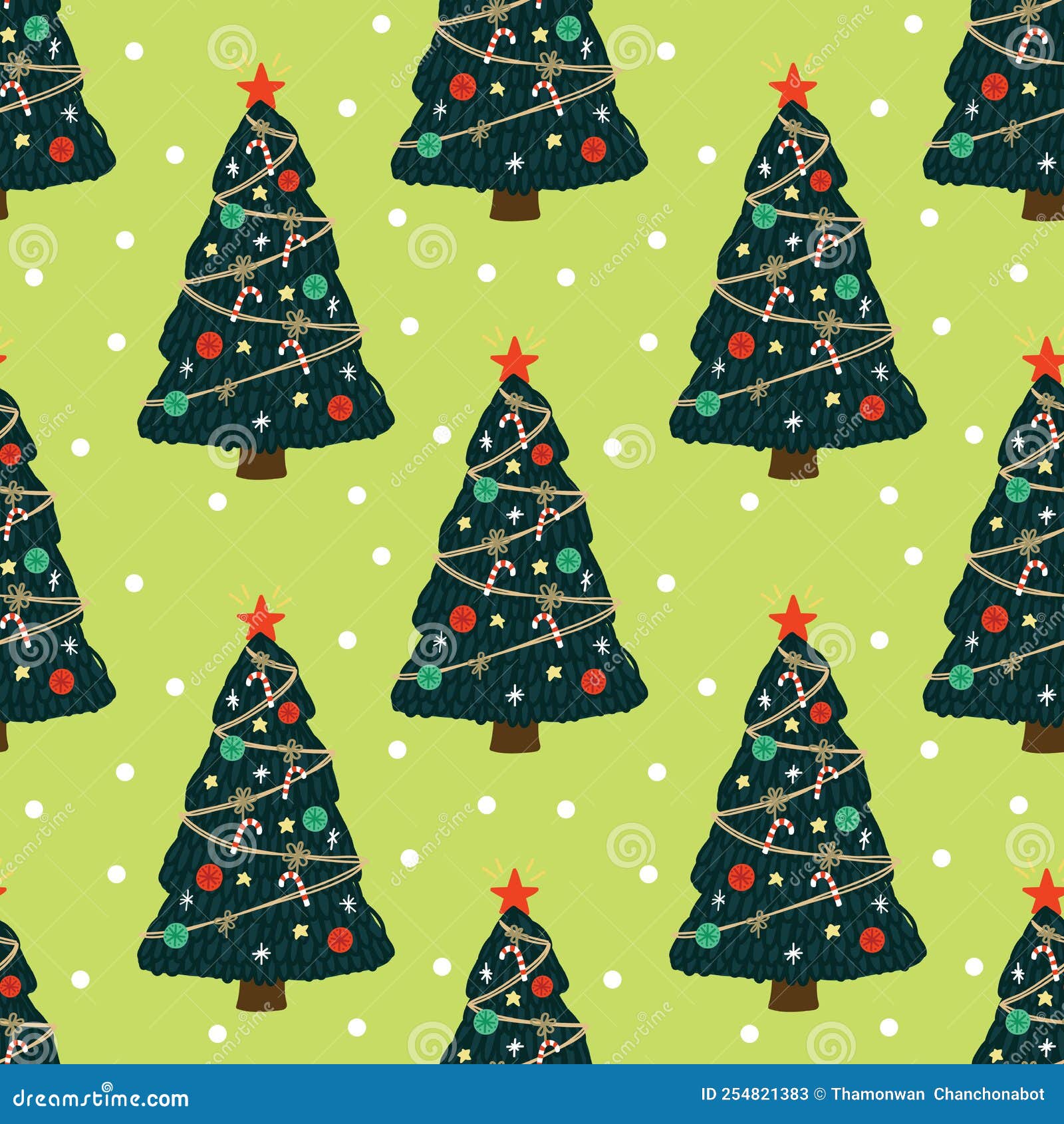 Cute Christmas Seamless Design Vector Stock Vector - Illustration of ...
