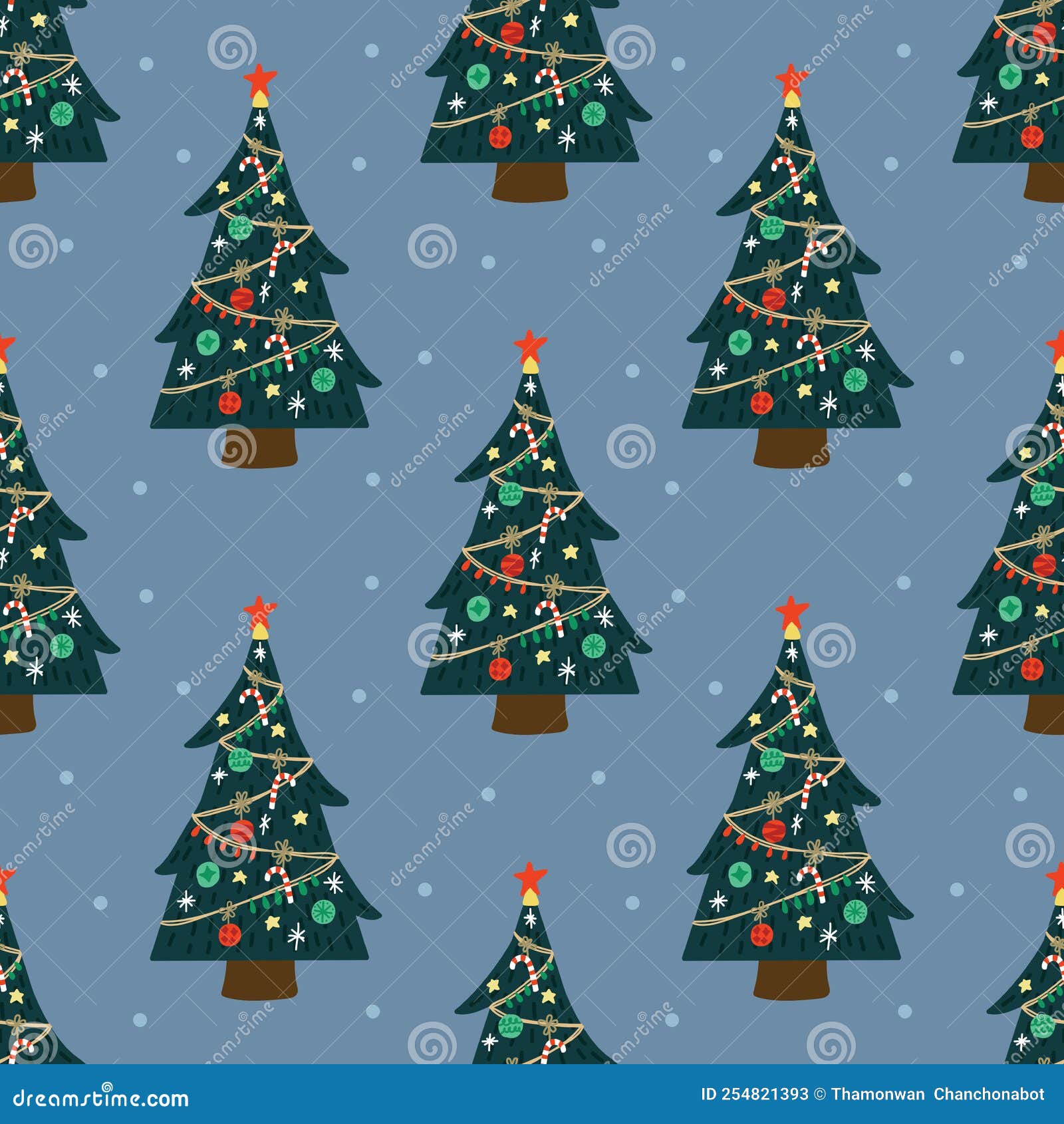 Cute Christmas Seamless Design Vector Stock Vector - Illustration of ...