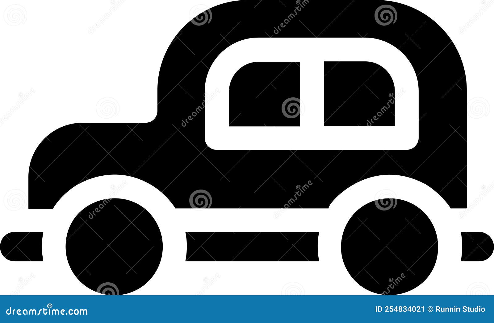 Toy Car Icon with Glyph Style Stock Vector - Illustration of symbol ...