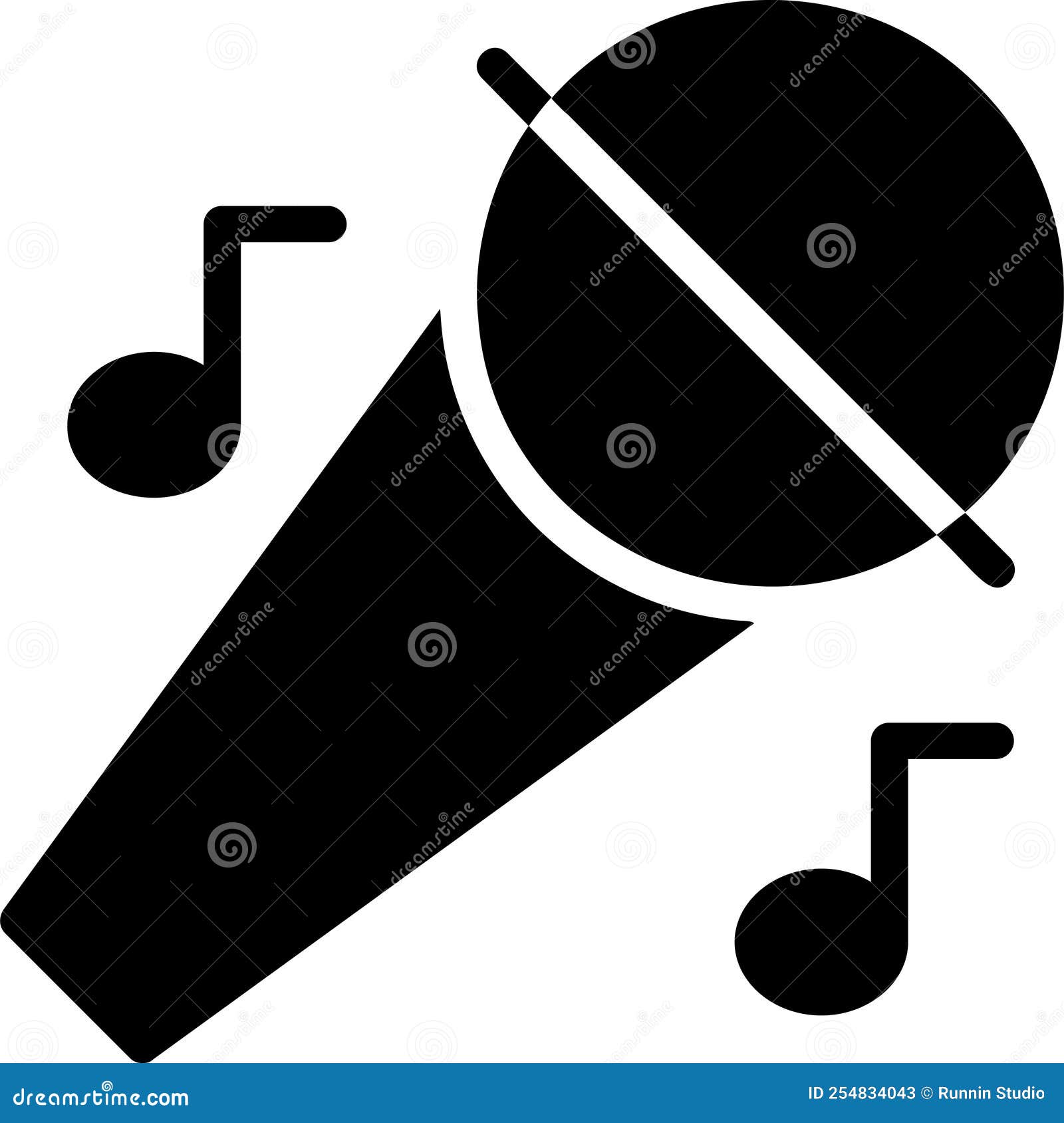 Sing a Song Icon with Glyph Style Stock Vector - Illustration of ...