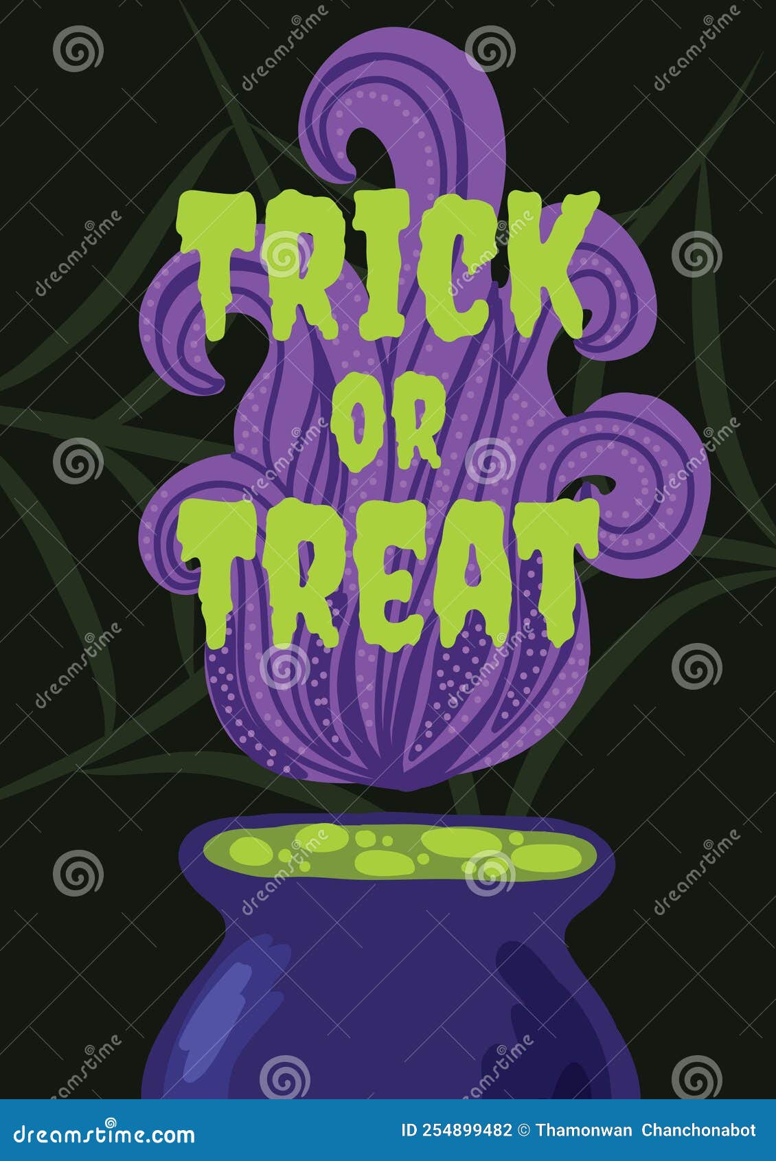 Halloween Creepy Card Design Vector Stock Vector - Illustration of ...