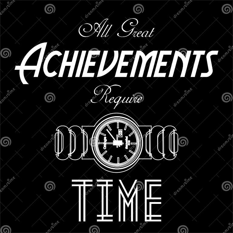 Time Motivational and Inspirational Quote Vector Graphics Stock Vector ...