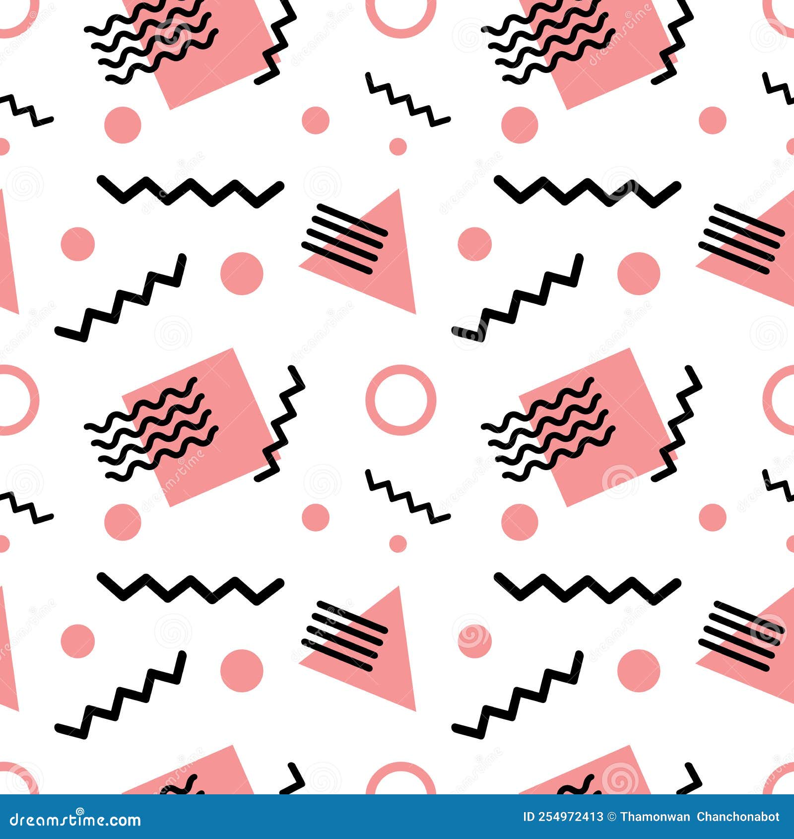 Memphis Seamless Pattern Design Background Design Stock Vector ...
