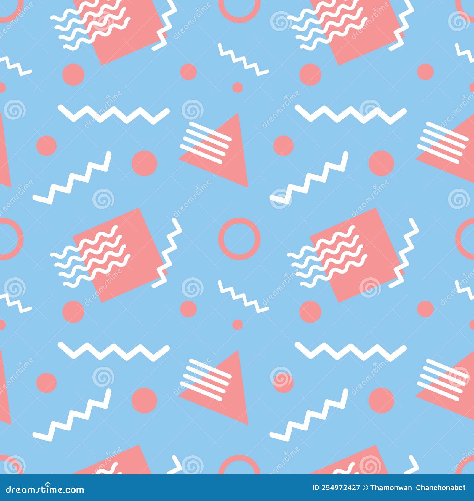 Memphis Seamless Pattern Design Background Design Stock Vector ...