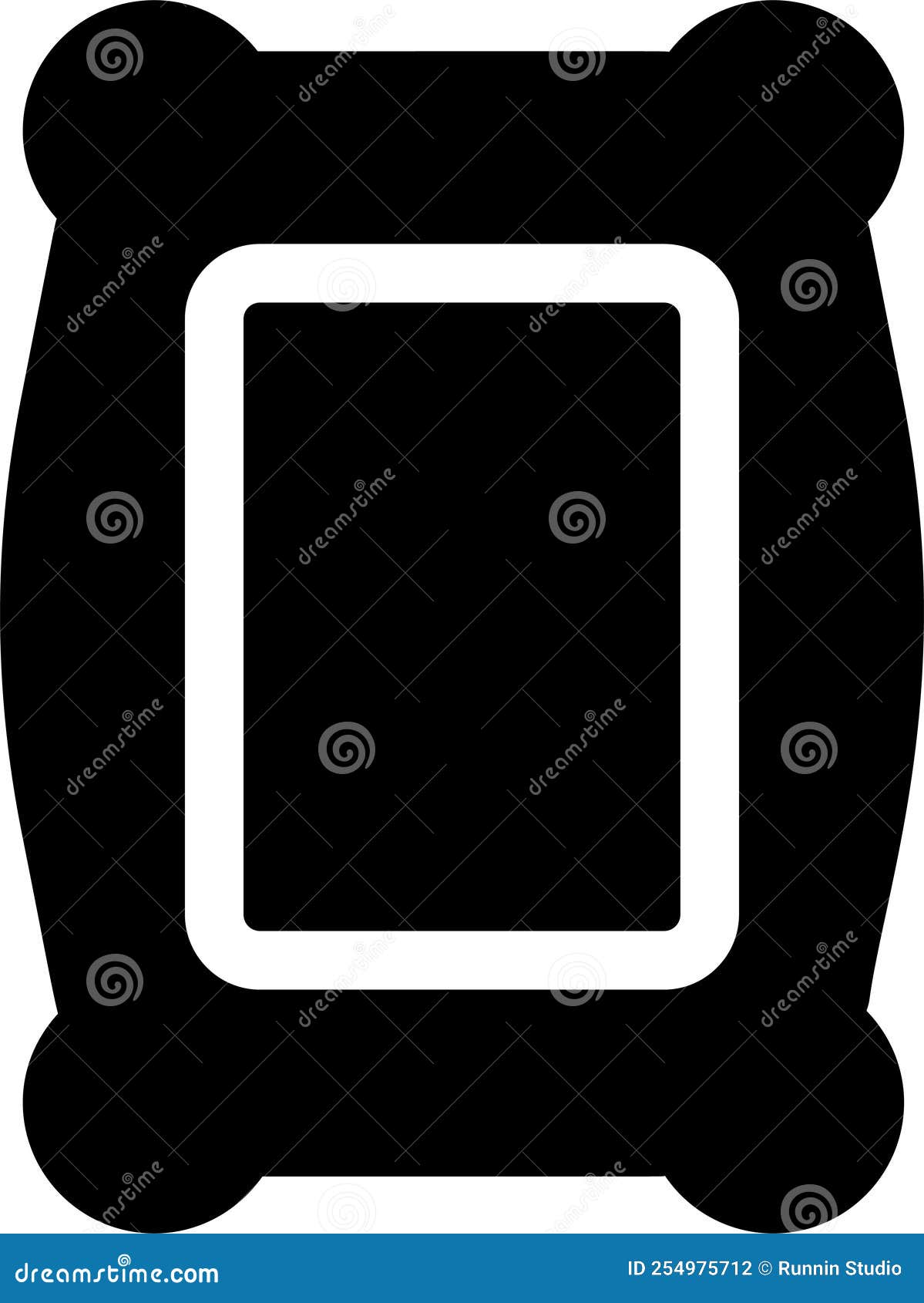 Gunny Bags Icon with Glyph Style Stock Vector - Illustration of ...