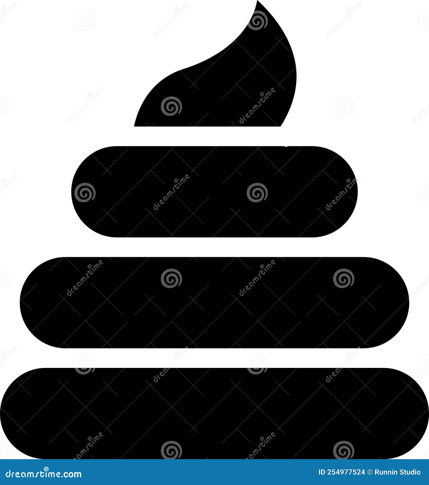 Pet Poop Icon with Glyph Style Stock Vector - Illustration of emoticon ...