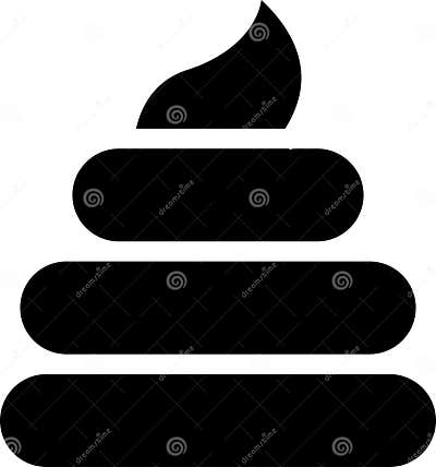 Pet Poop Icon with Glyph Style Stock Vector - Illustration of emoticon ...