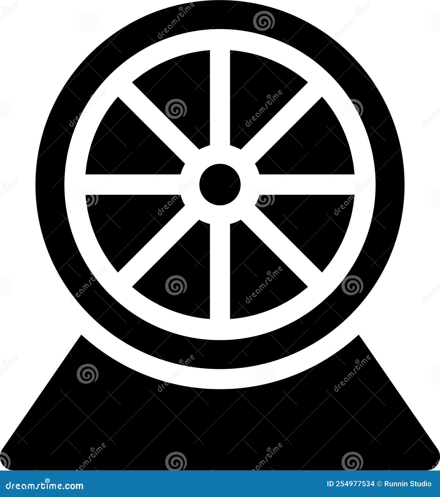 Hamster Wheel Icon with Glyph Style Stock Vector - Illustration of ...