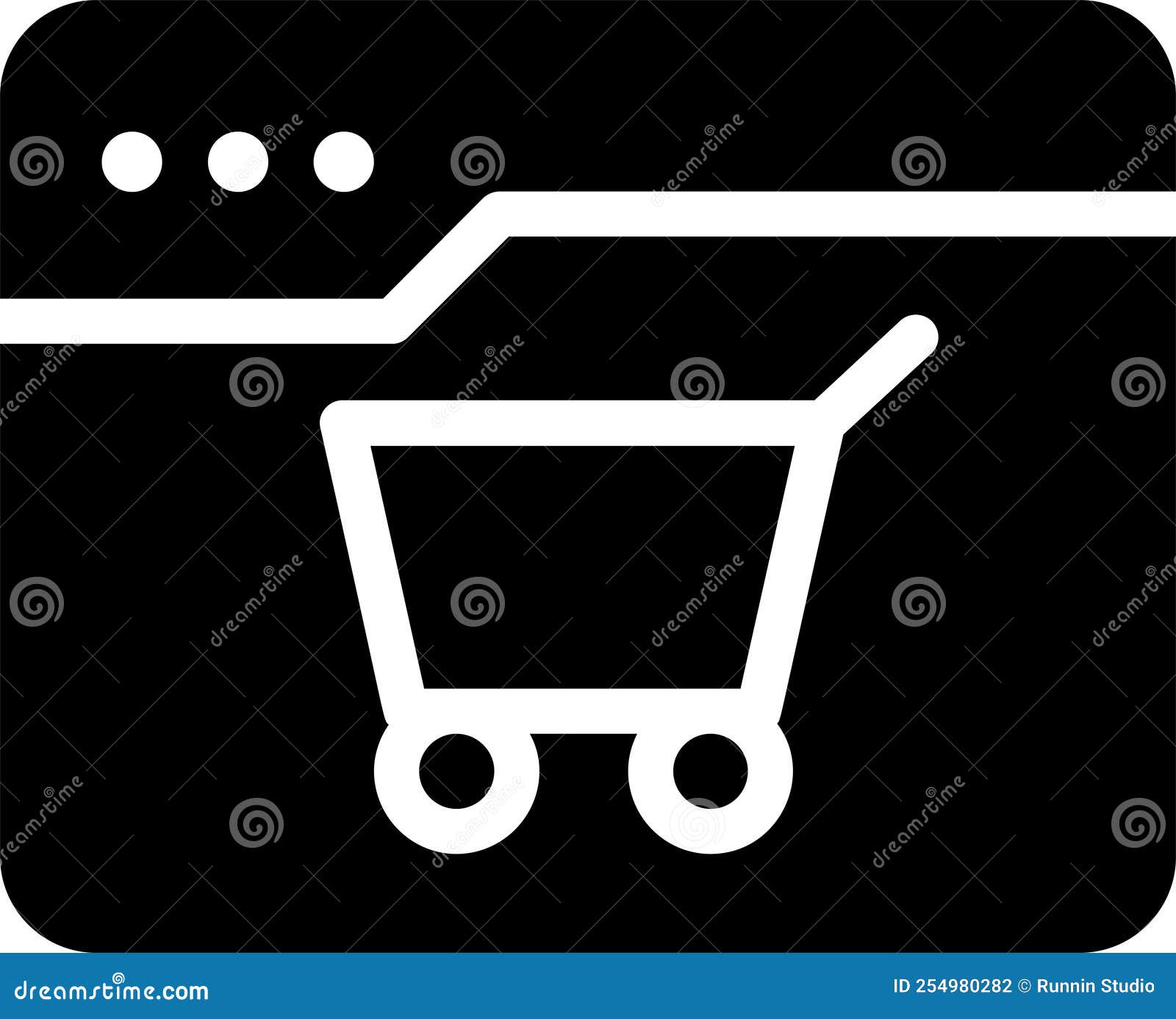 Discount Cart Icon with Glyph Style Stock Vector - Illustration of ...
