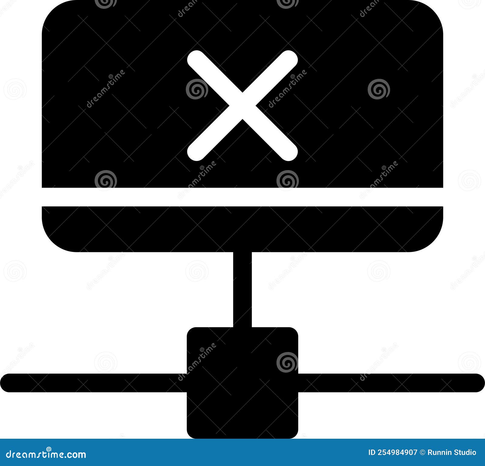Disconnect Icon with Glyph Style Stock Vector - Illustration of ...