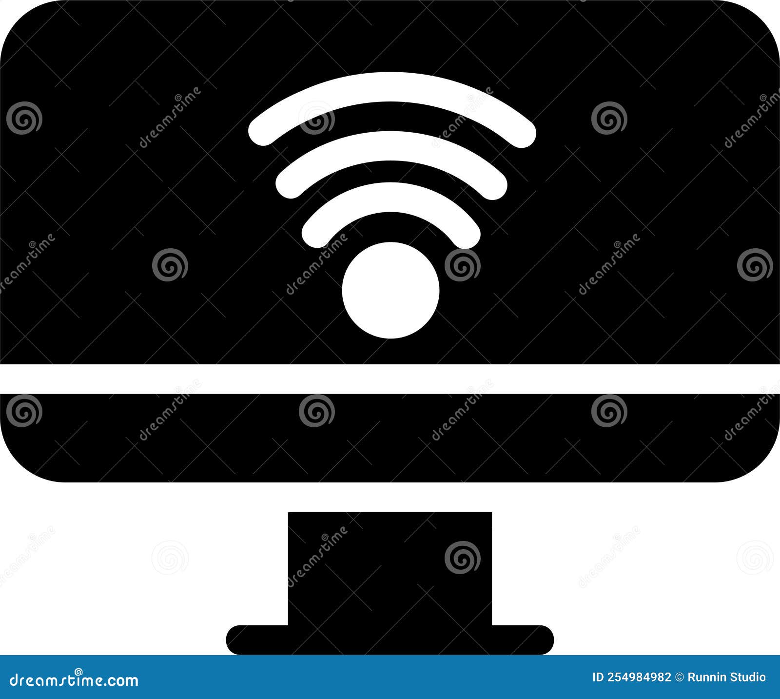 Wifi Connection Icon with Glyph Style Stock Vector - Illustration of ...