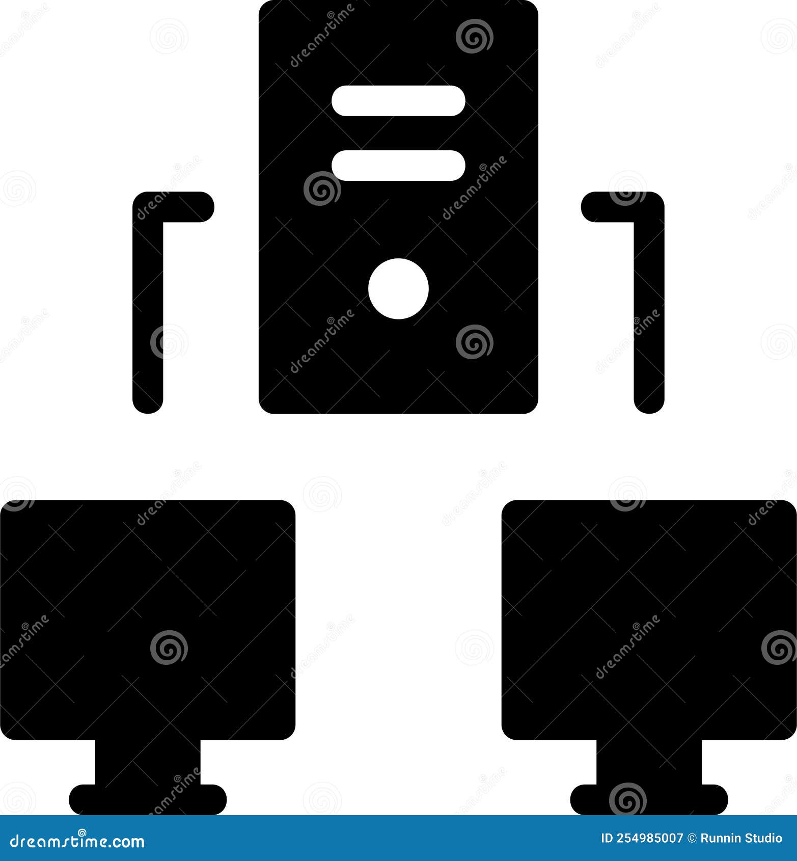 File Synchronization Icon with Glyph Style Stock Vector - Illustration ...