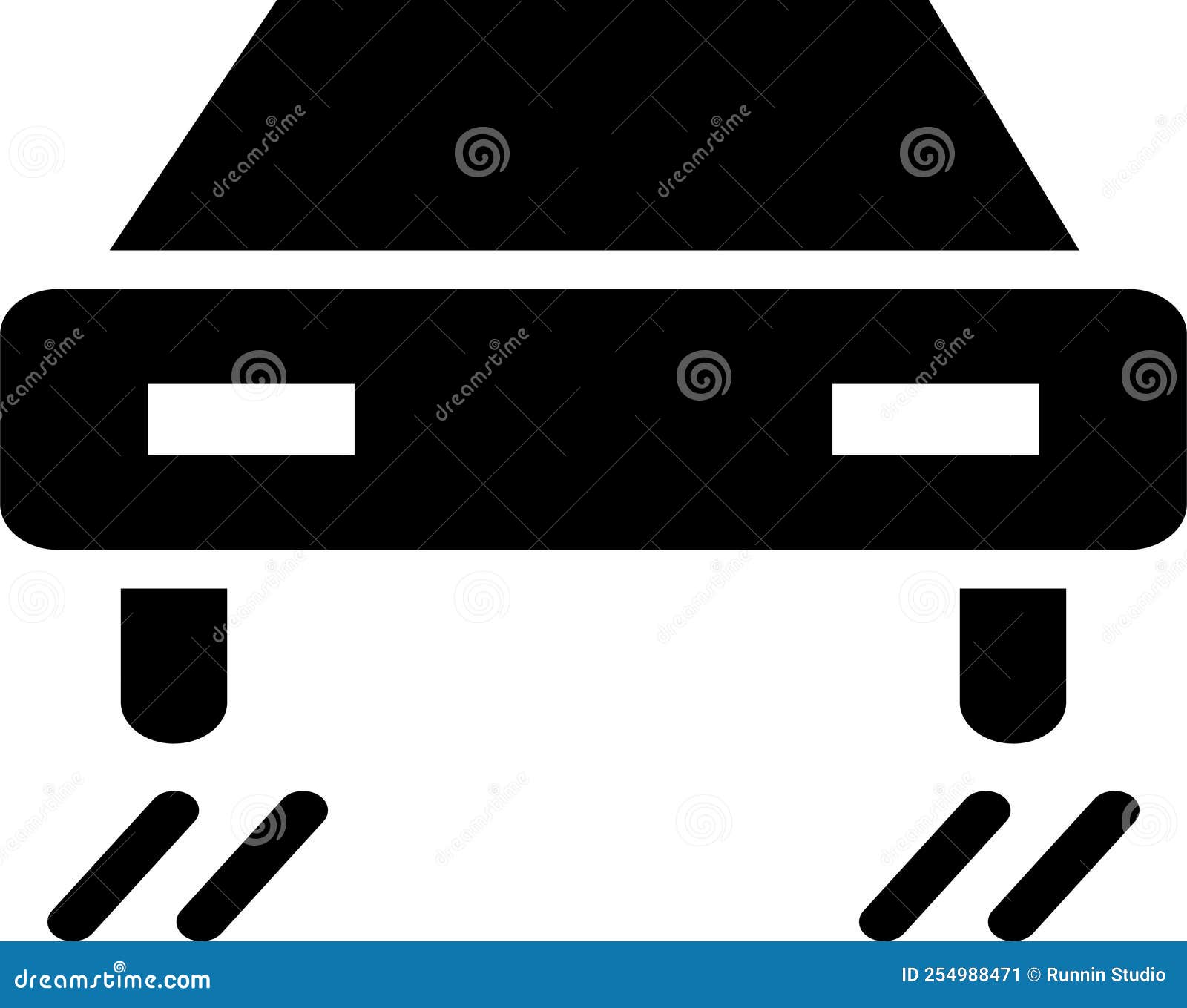 Long Road Icon with Glyph Style Stock Vector - Illustration of driving ...