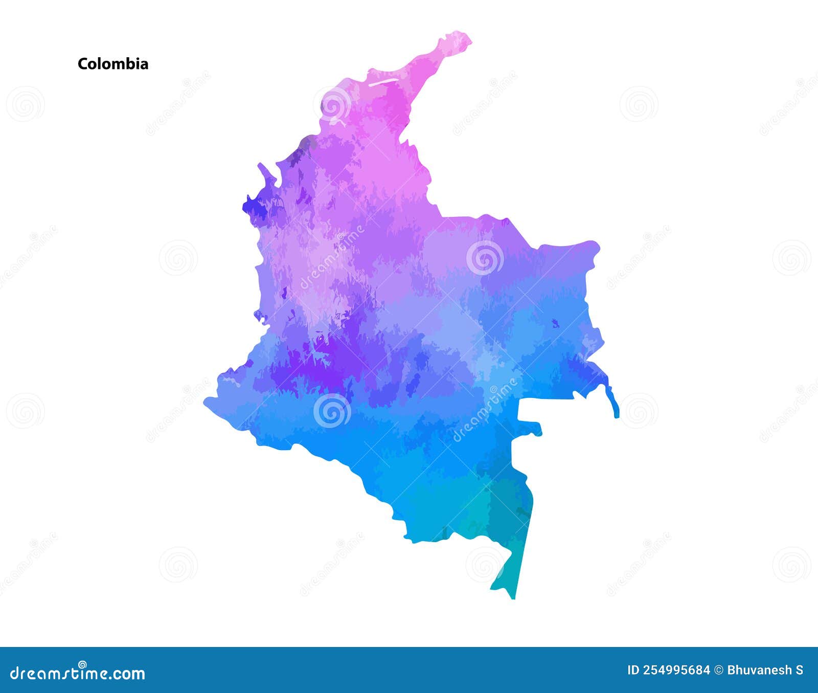 Colorful Colombia Political Map With Clearly Labeled, Separated Layers ...