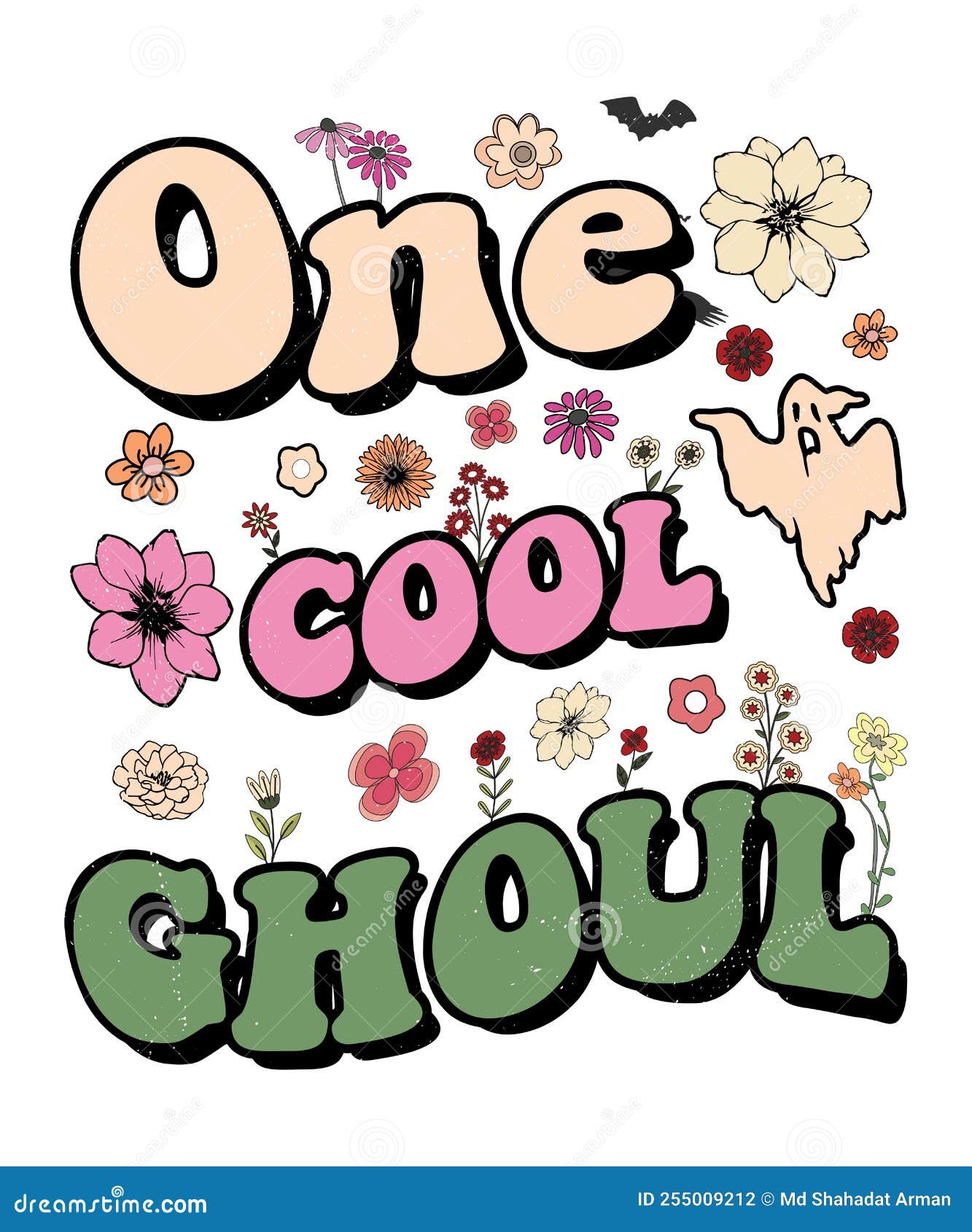 Groovy Style Halloween Typography T-shirt Design, Groovy T-shirt Design ...