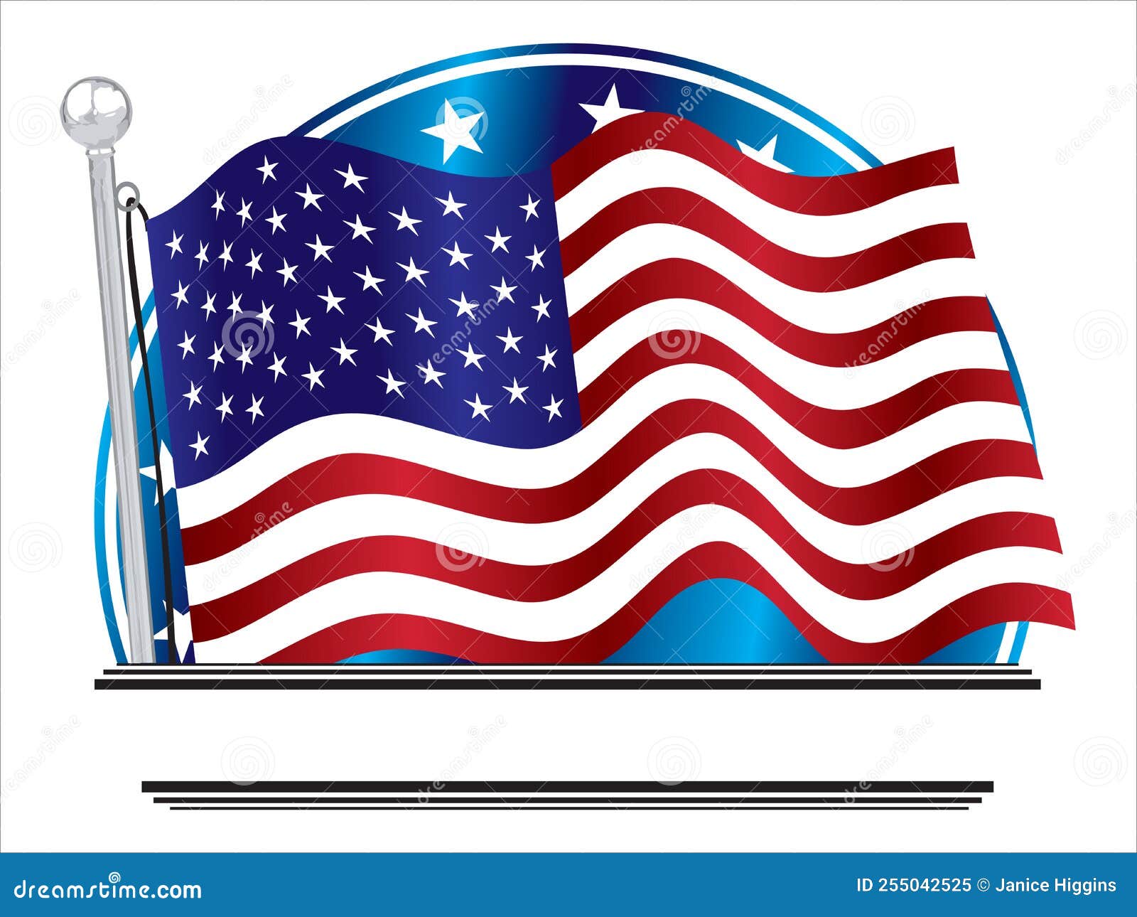 Patriotic Design Element with the American Flag Stock Vector ...