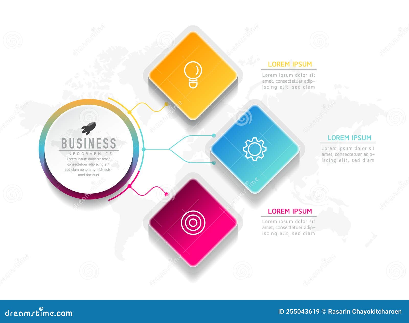 Connecting Steps Business Infographic Template Stock Vector ...