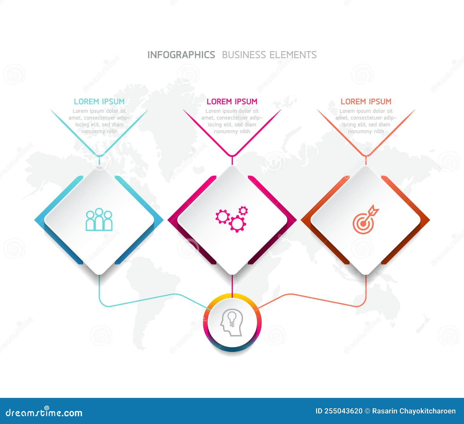 Connecting Steps Business Infographic Template Stock Vector ...