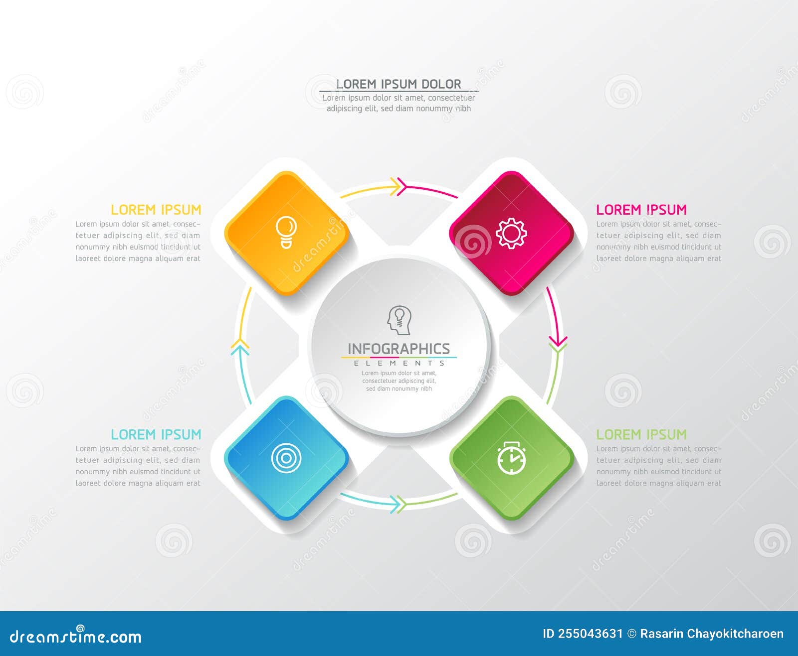 Connecting Steps Business Infographic Template Stock Vector ...