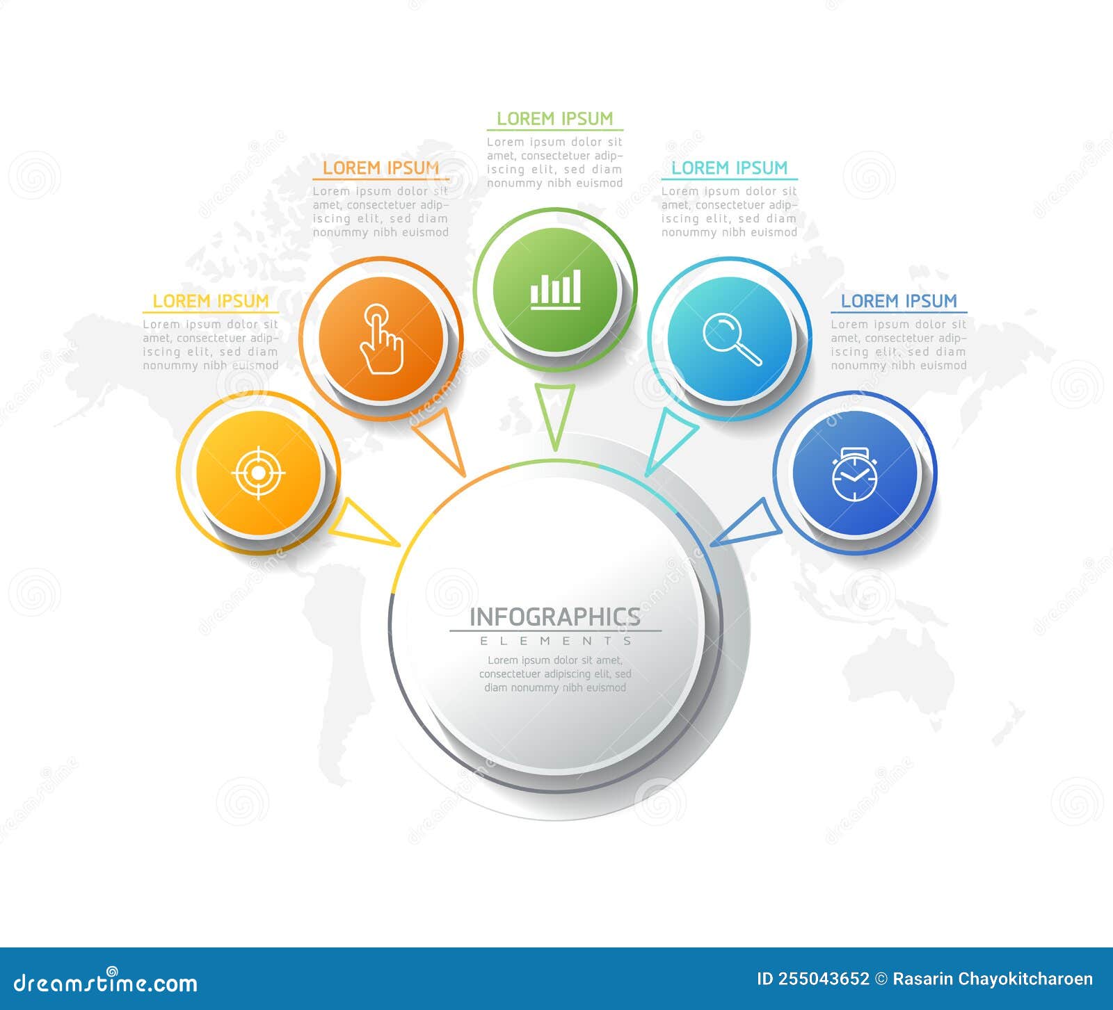 Connecting Steps Business Infographic Template Stock Vector ...