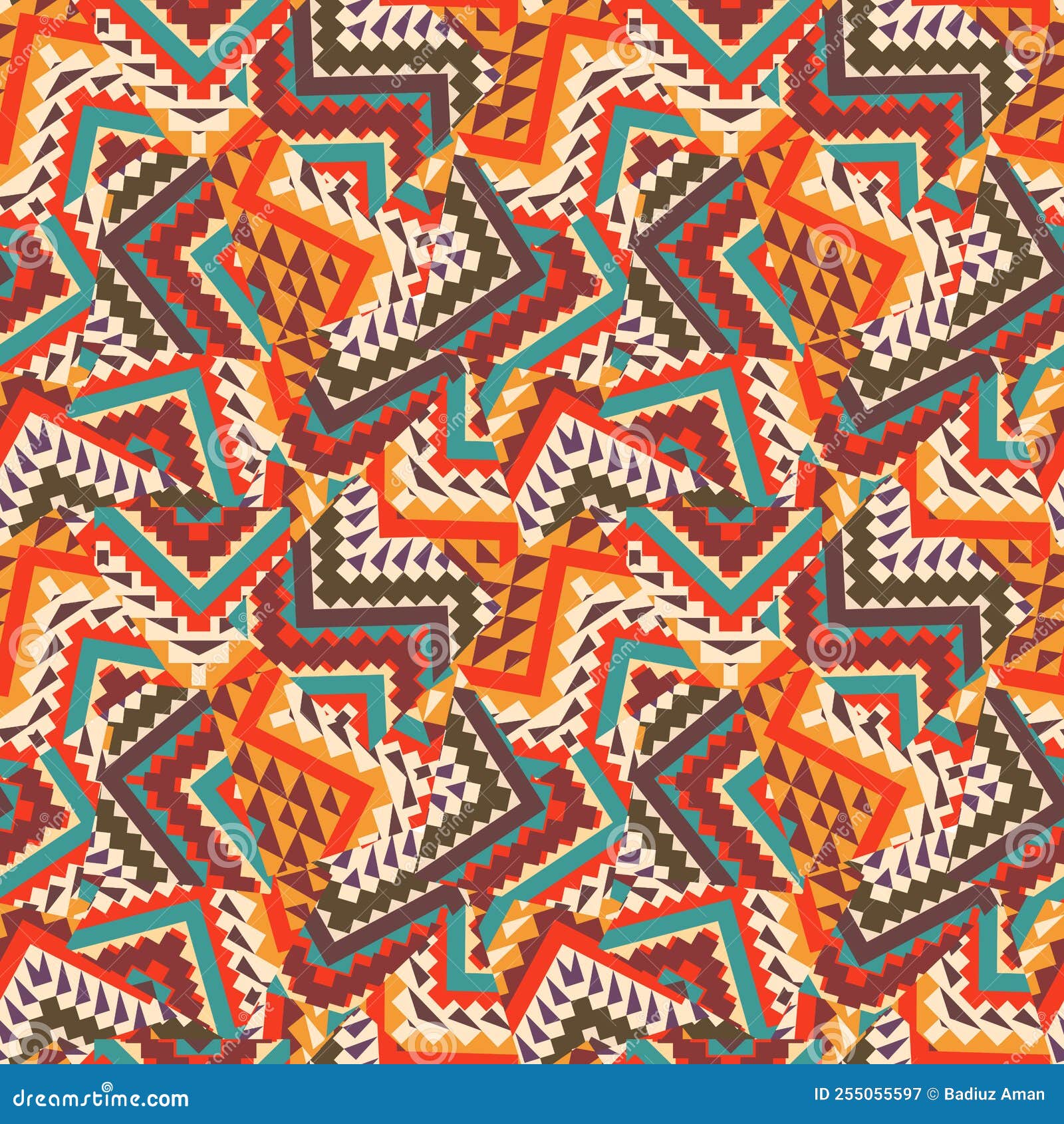 Native Southwest American, Indian, Aztec, Navajo And Pueblo Seamless ...