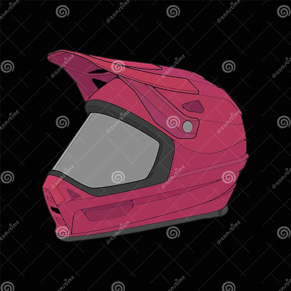 Block Helmet Full Face Vector Illustration, Helmet Concept, Helmet ...