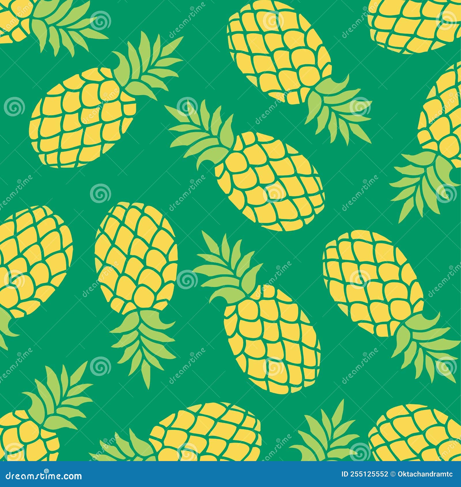 Pineapple Fruit Collage Background with Green Base. Fruit Wallpapers ...