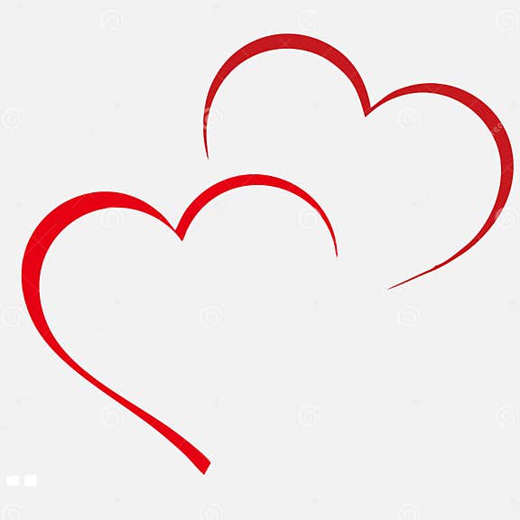 Symbol of Two Hearts that Love Each Other. always Forever Inseparable ...