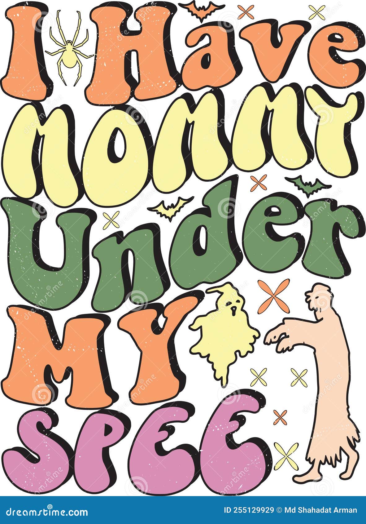 Groovy Style Halloween Typography T-shirt Design, Groovy T-shirt Design ...