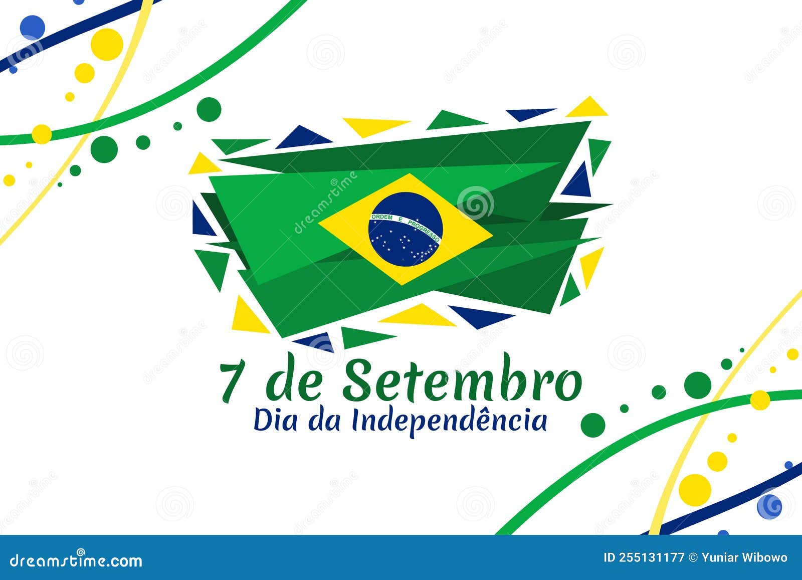 Translate: September 7, Independence Day F Brazil Vector Illustration ...
