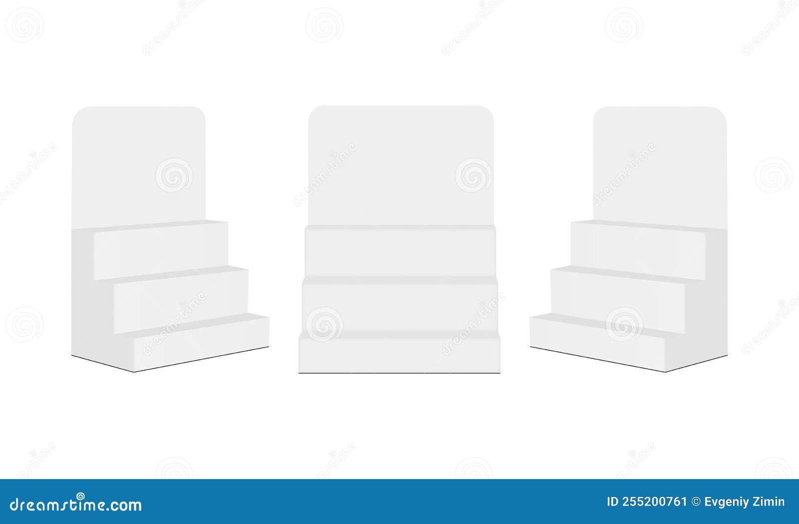 Cardboard Countertop Display Stands with Shelves for Promo Stock Vector ...