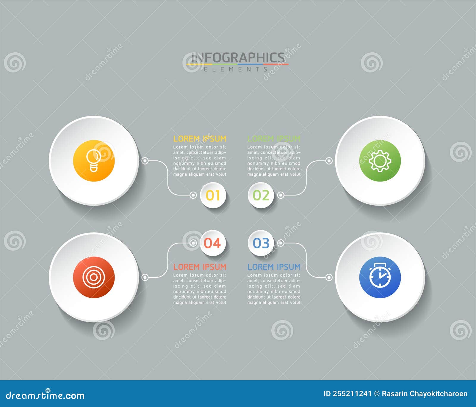Connecting Steps Business Infographic Template Stock Vector ...
