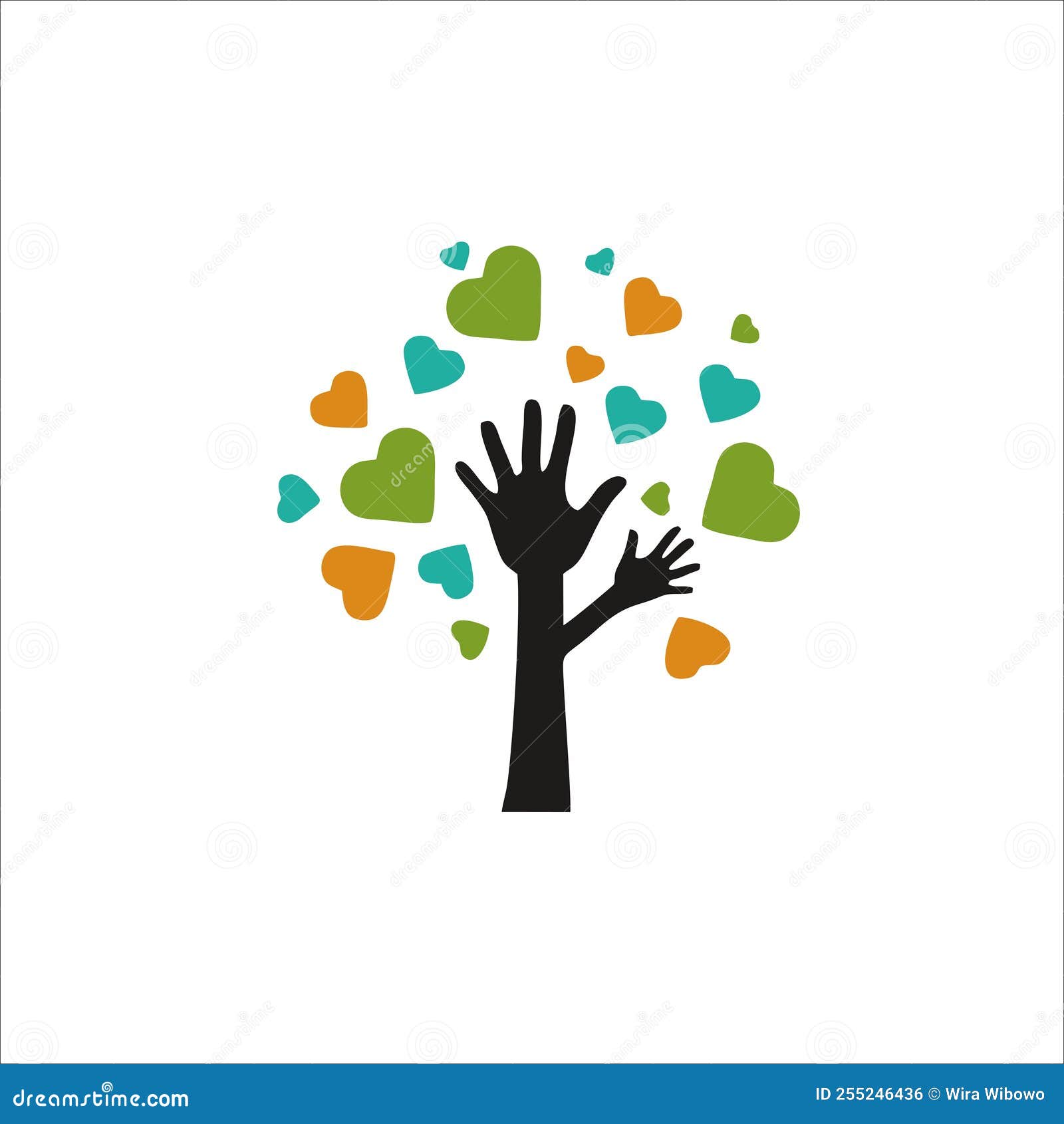 Print Love Tree Logo Design Stock Vector - Illustration of abstract ...