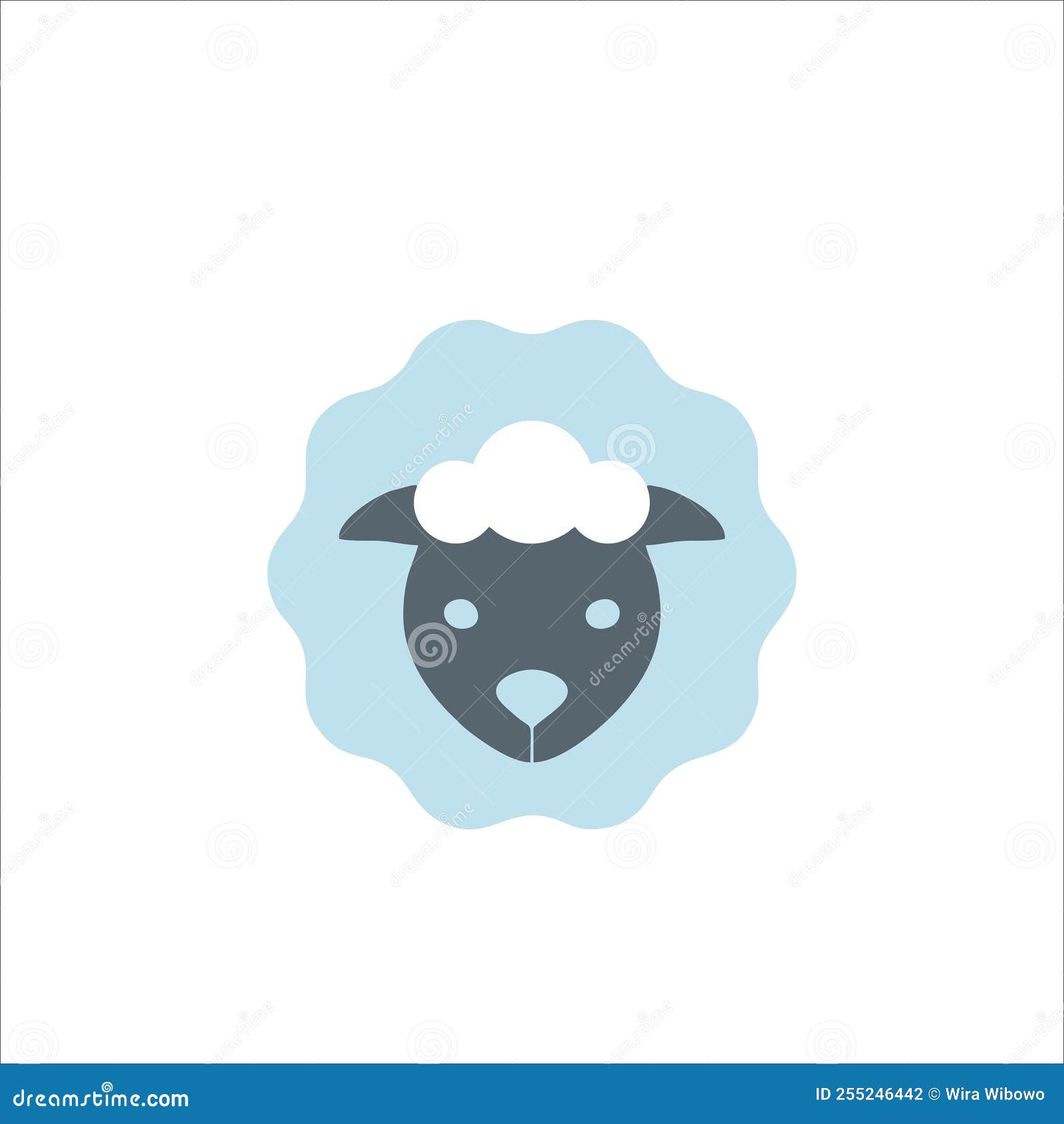 Print lamb logo design stock vector. Illustration of head - 255246442
