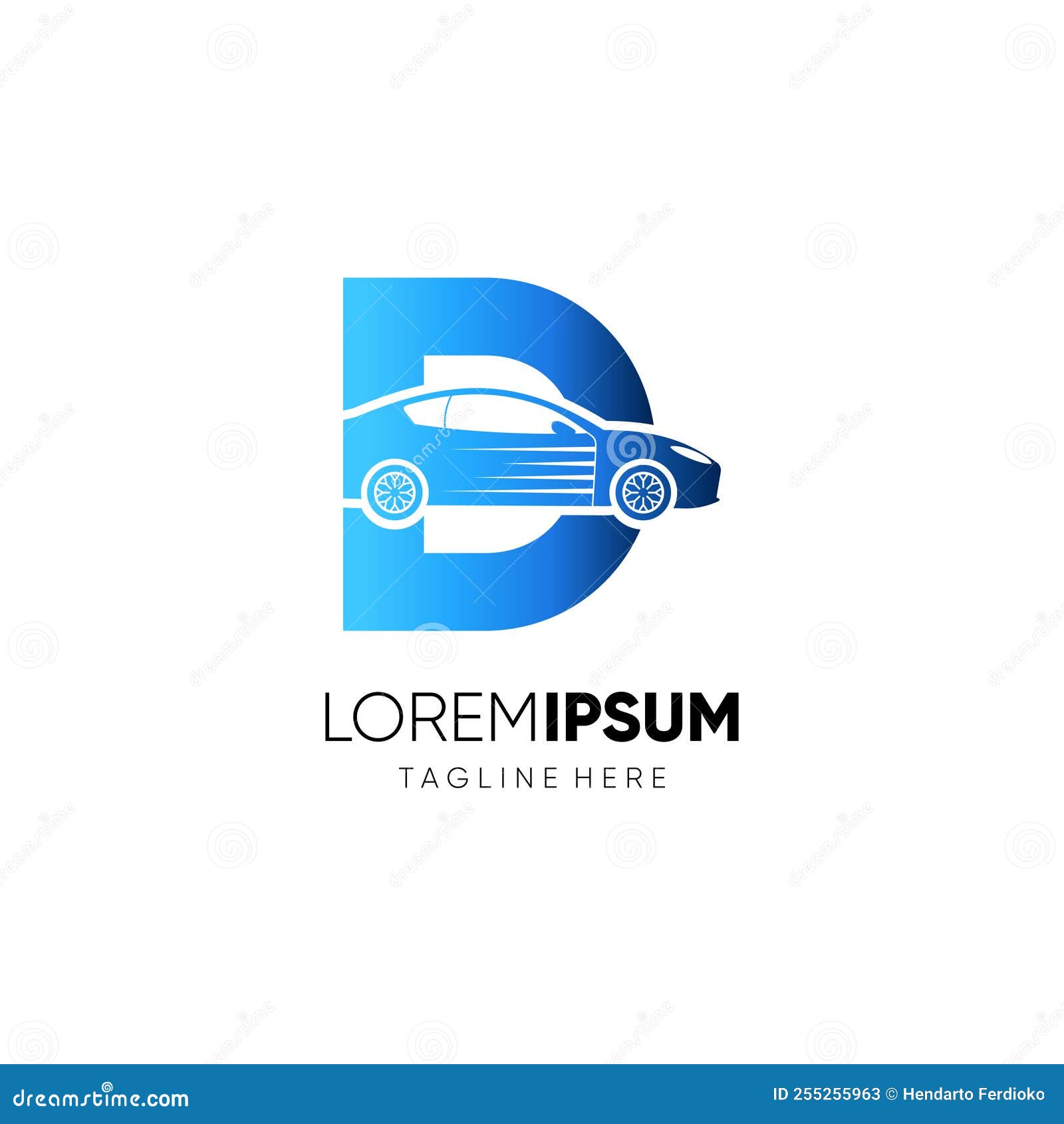 Letter D Initial Car Logo Design Vector Icon Graphic Stock Vector ...