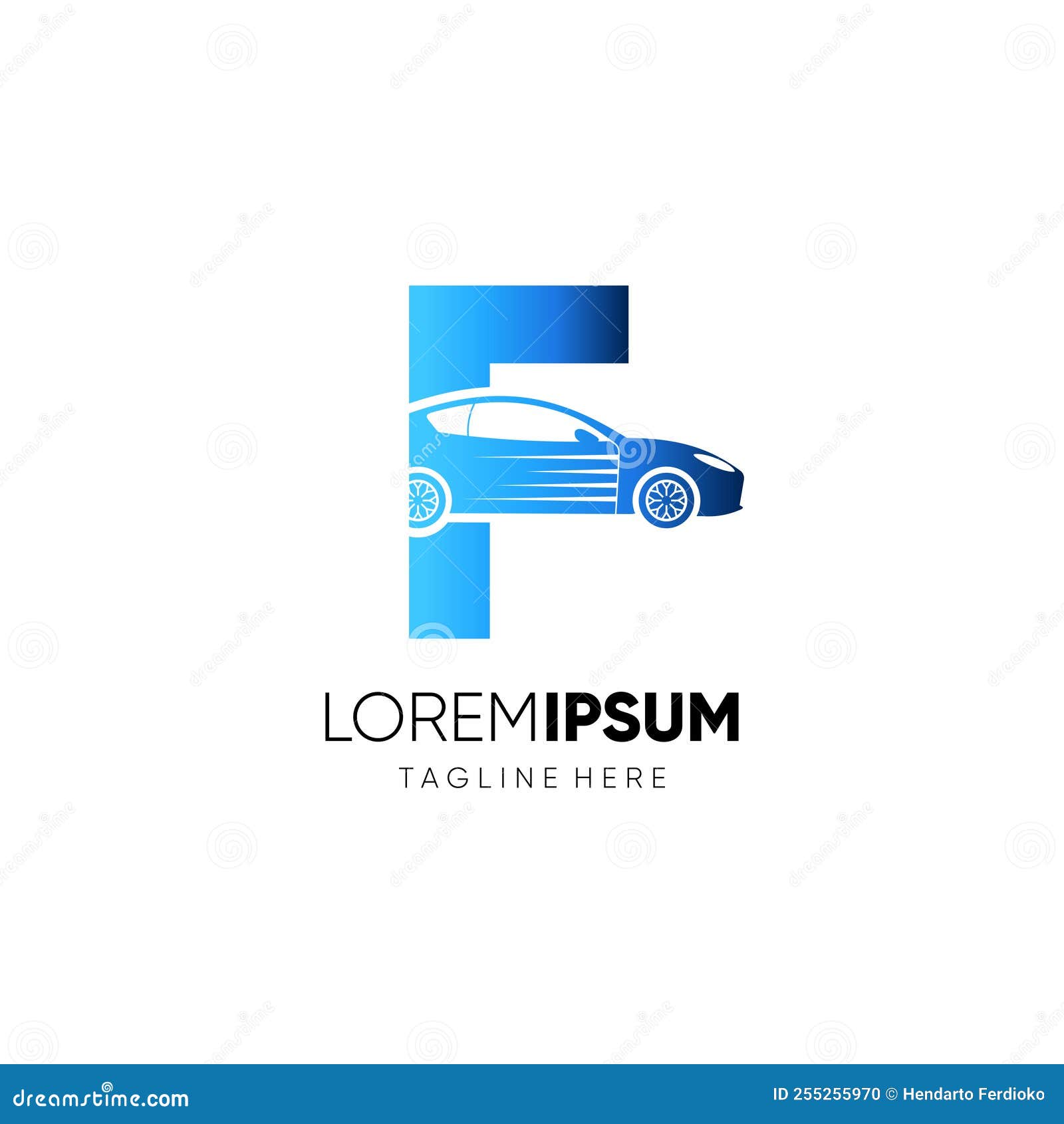 Letter F Initial Car Logo Design Vector Icon Graphic Stock Vector ...