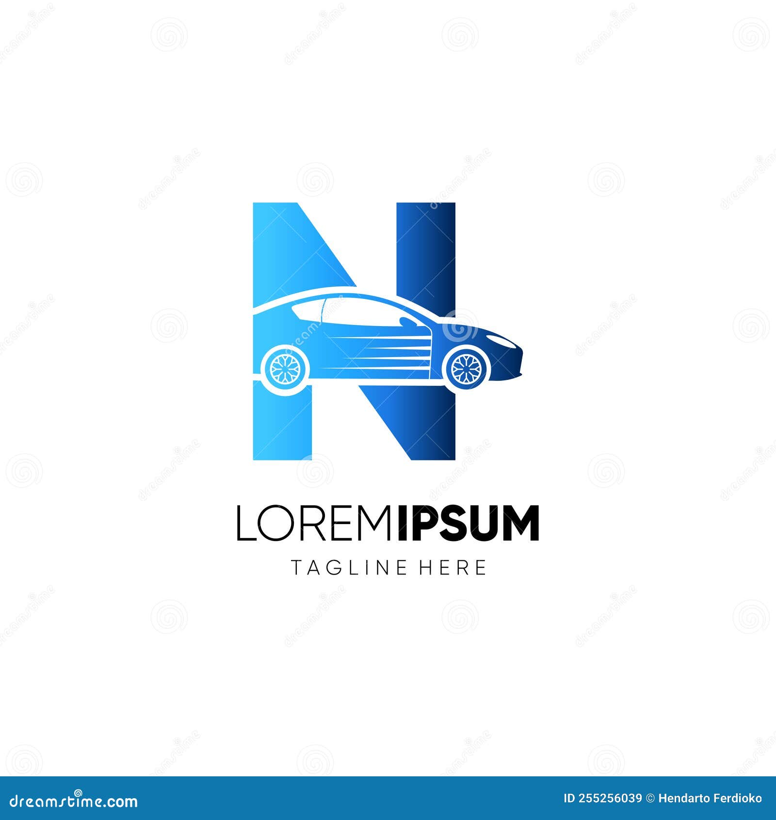 Letter N Initial Car Logo Design Vector Icon Graphic Stock Vector ...