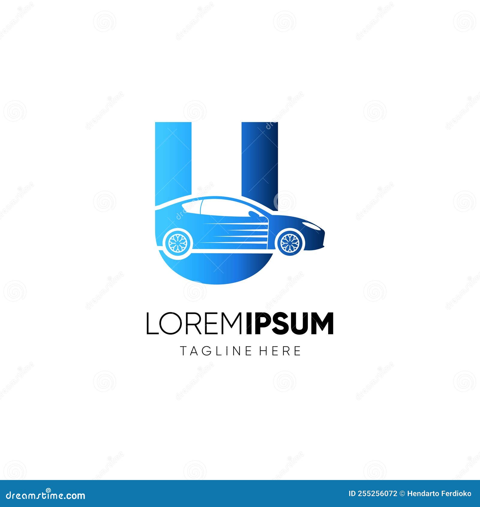 Letter U Initial Car Logo Design Vector Icon Graphic Stock Vector ...