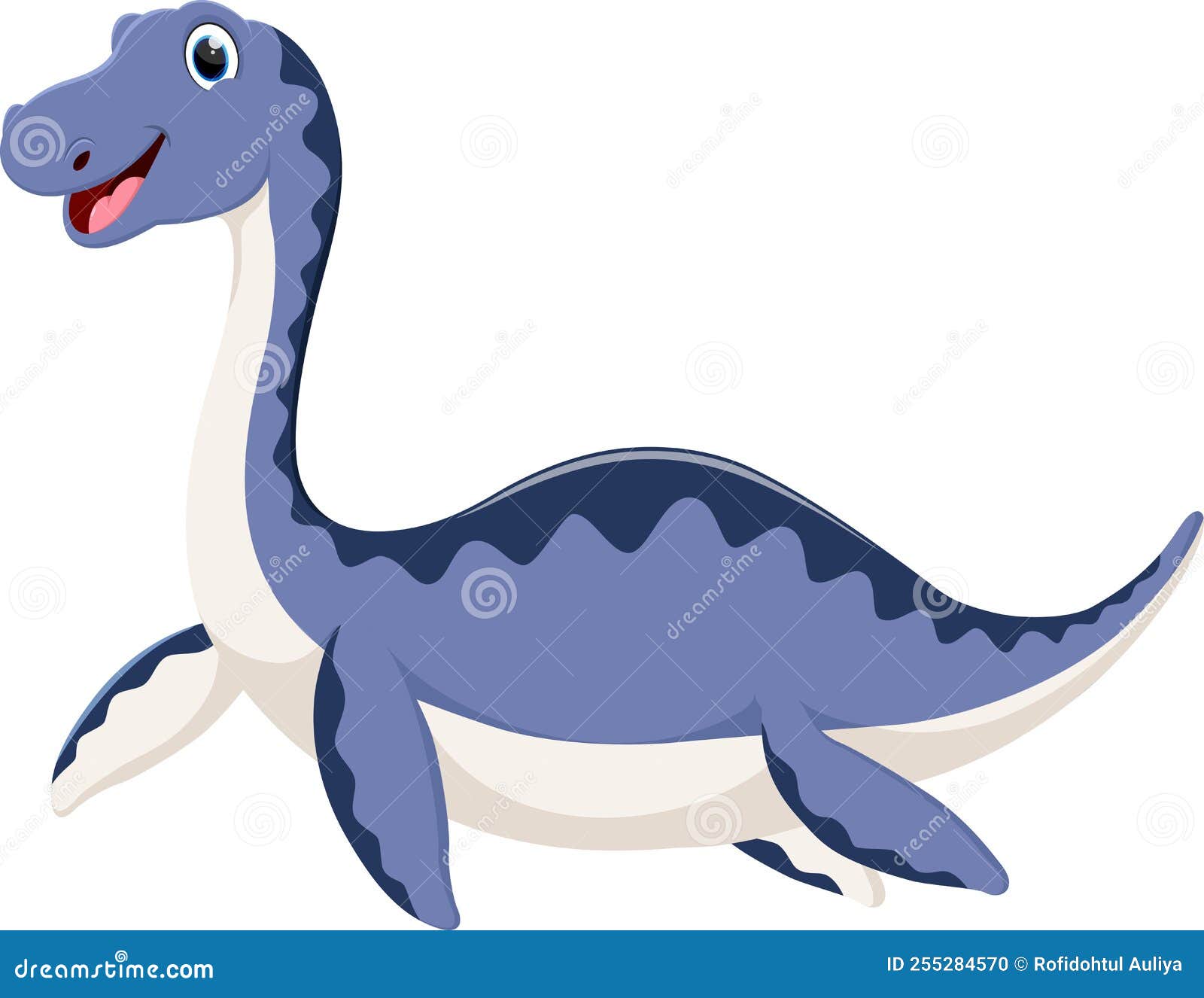 Plesiosaurus Dinosaur Flat Icon. Colored Isolated Prehistoric Reptile ...