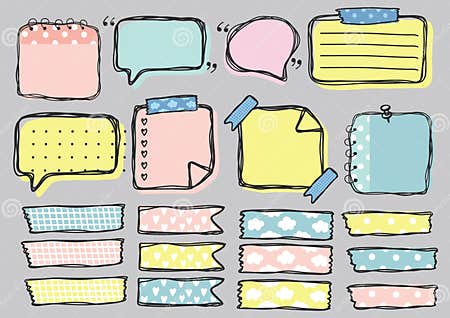 Cute Colorful Notepad Design Vector Stock Vector - Illustration of ...
