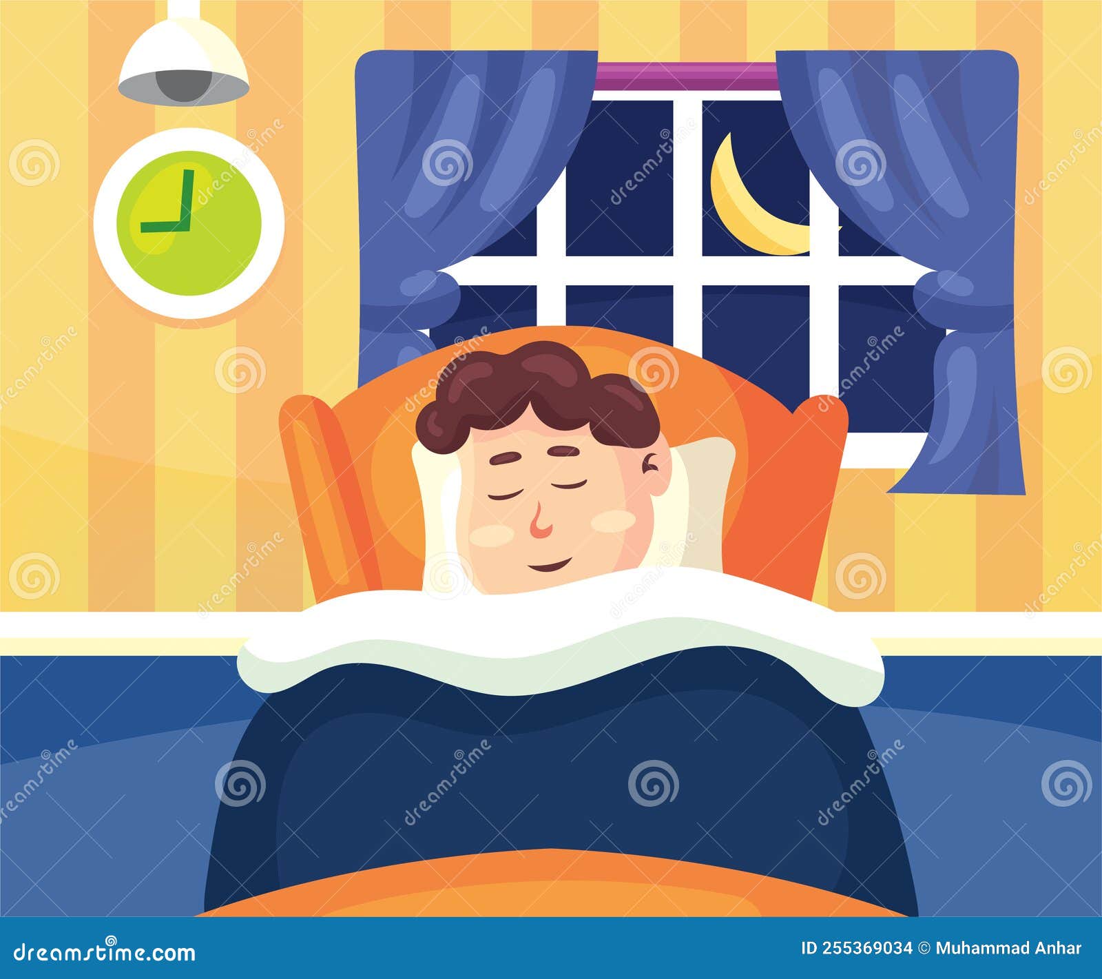 Children Morning Routine Illustration Wake Up Stock Vector ...