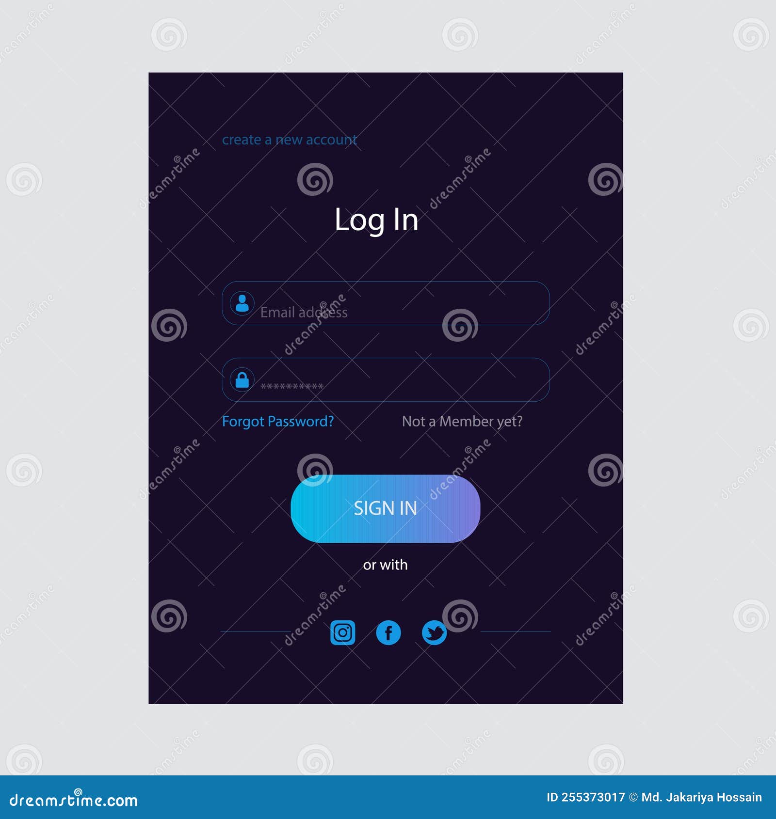 Login Forms Page. Registration Page, and Sign in Forms Professional Web ...